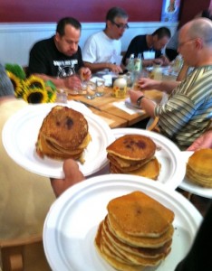 GLUTTONY GALORE AT FAIRWAY PANCAKE-EATING CONTEST; WINNER SHOVES 57 ...
