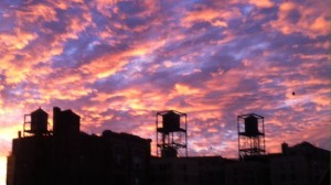 WINTER SUNSET OVER THE UPPER WEST SIDE