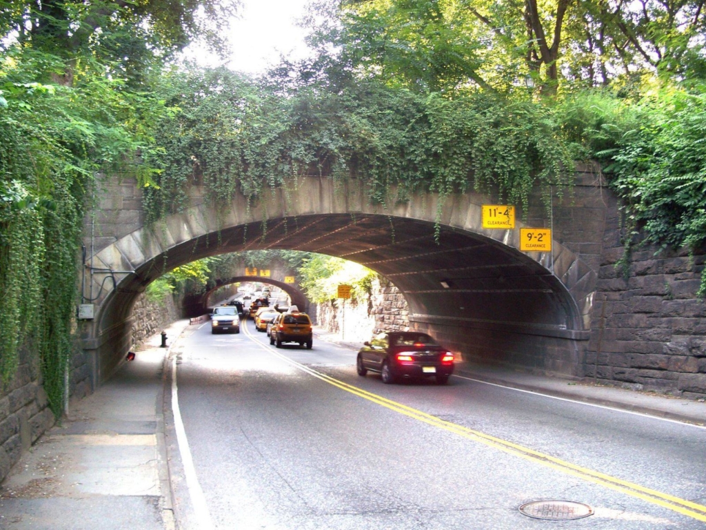 Freight Truck 'Struck' and Stuck Under Central Park Overpass at 65th St