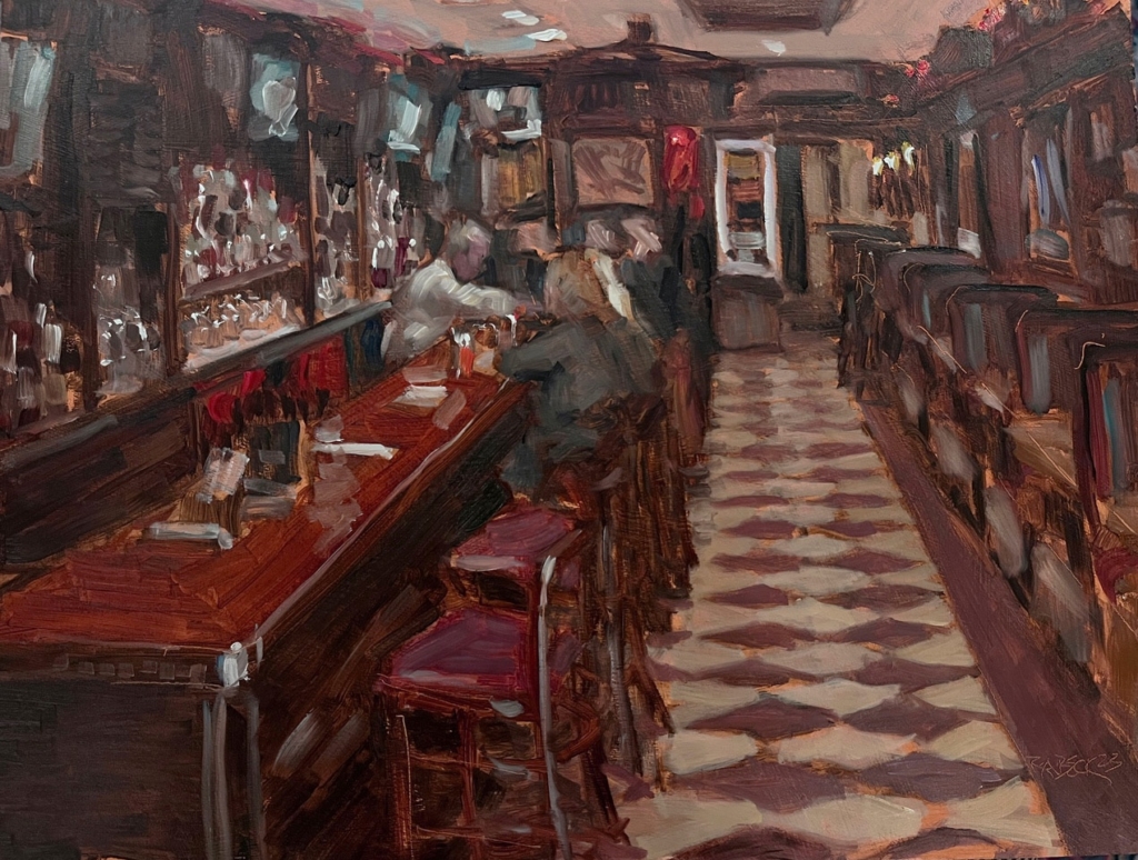 Weekend Column: Robert Beck Paints in Dublin House, a Splendid Irish Bar