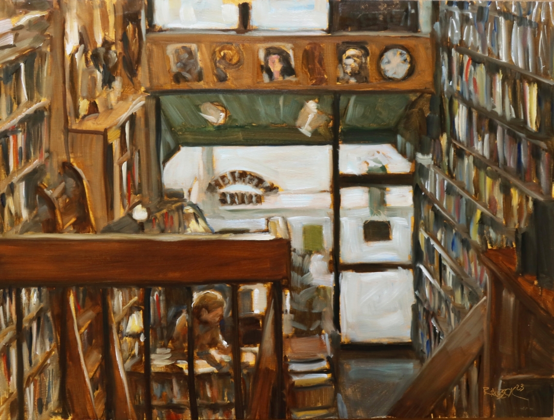 Weekend Column: Robert Beck Paints Inside Westsider Rare and Used Books