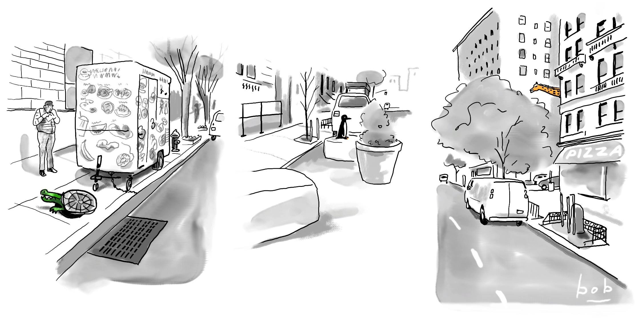 WSR Cartoon: More Wild Animals on the UWS