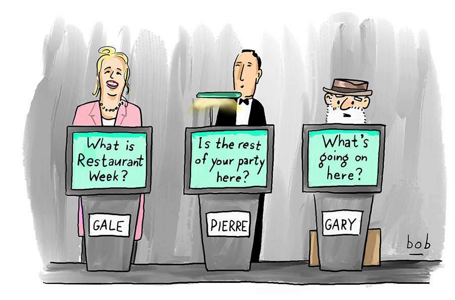 WSR Cartoon: Upper West Side Jeopardy, Restaurant Week Edition